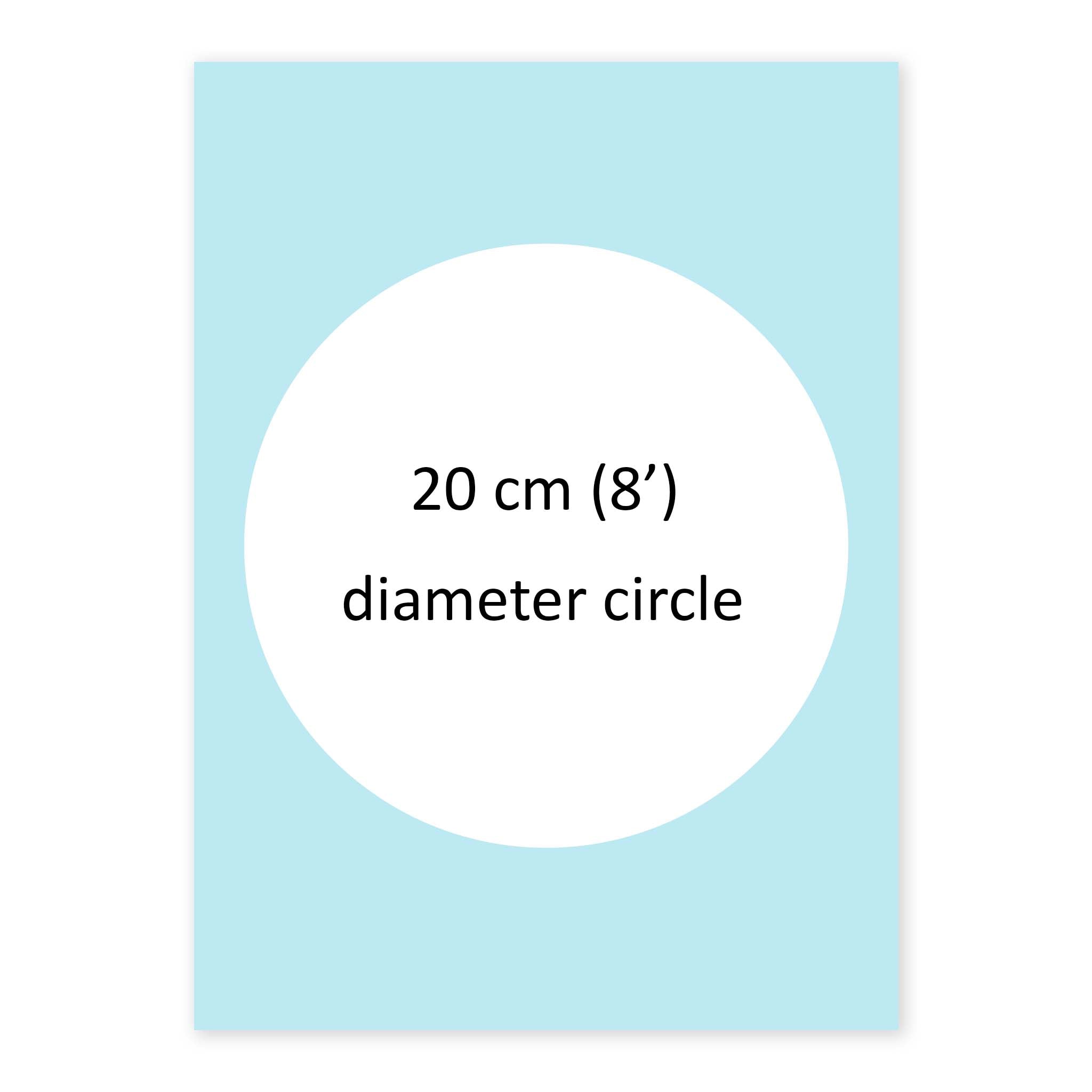 20 cm diameter pre-cut circle custom edible icing image – Prints On Cakes