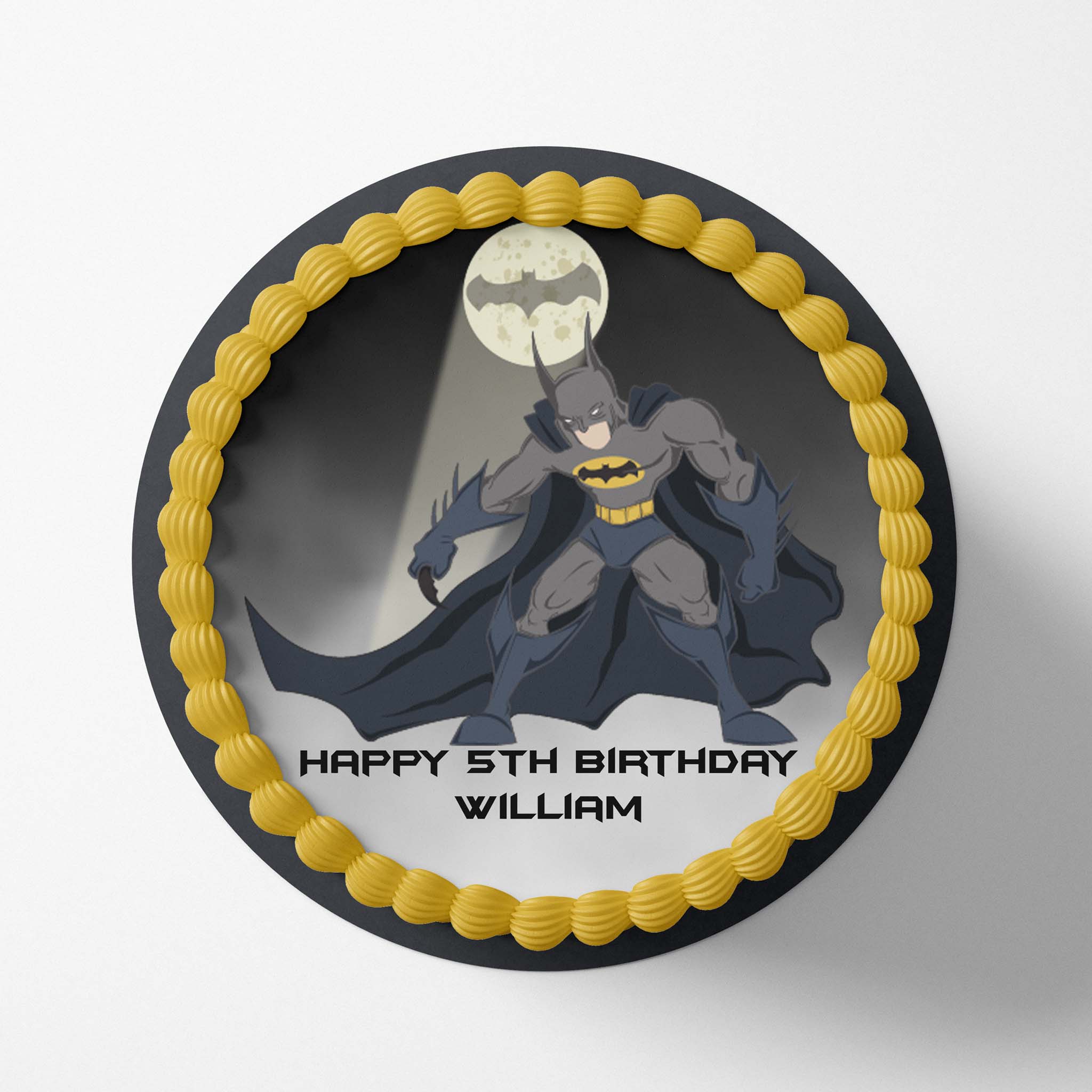 Batman inspired- Edible Icing Toppers – Prints On Cakes
