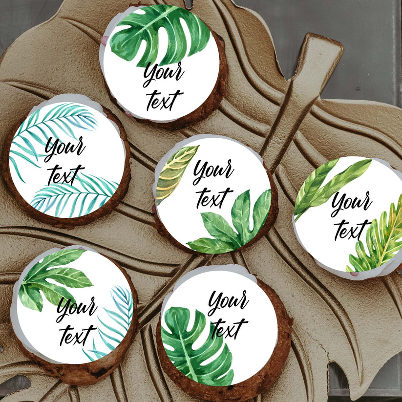 Custom Tropical Leaves – Edible Icing Images – Prints On Cakes