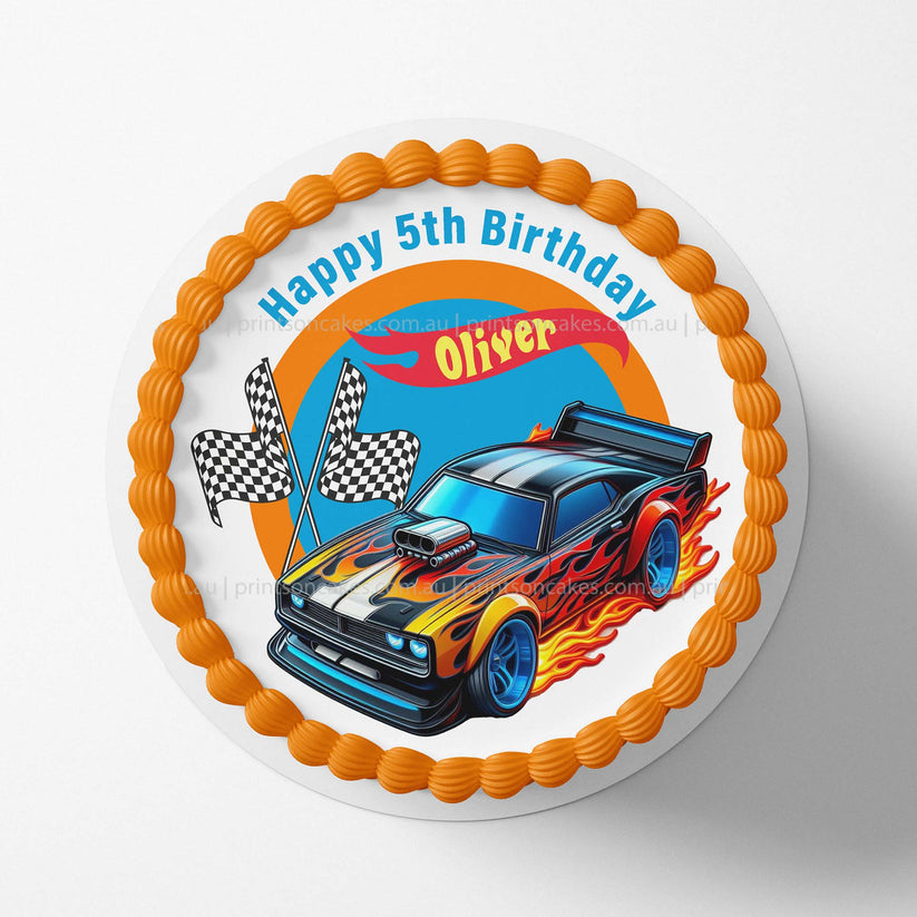 Hot Wheels Cars Inspired - Edible Icing Toppers – Prints On Cakes