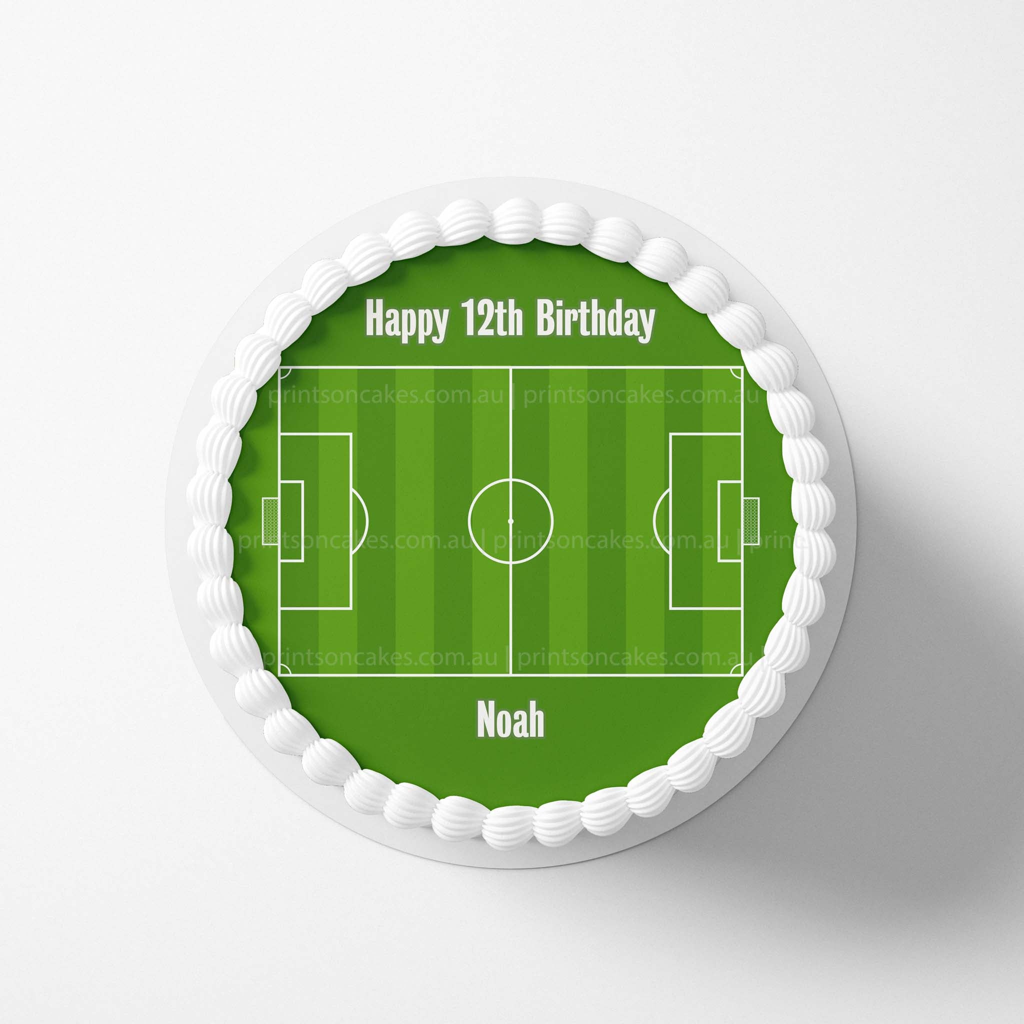Soccer Field - Personalised Edible Image toppers – Prints On Cakes
