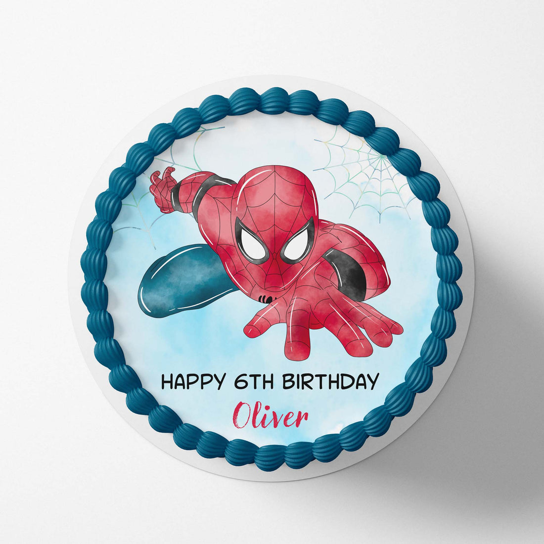 Spiderman inspired- Edible Icing Toppers – Prints On Cakes