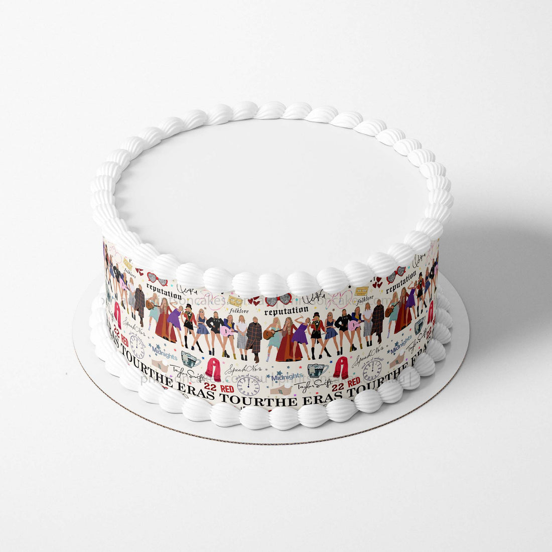 Taylor Swift The Eras Tour Inspired - Design 2- Edible Icing Cake Wrap ...