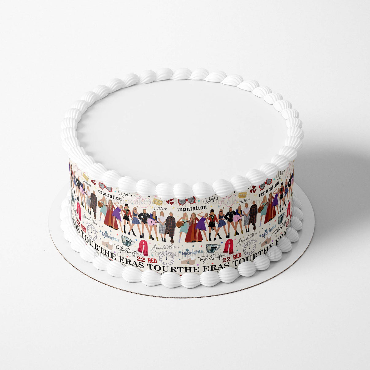 Taylor Swift The Eras Tour Inspired - Edible Icing Cake Wrap ...