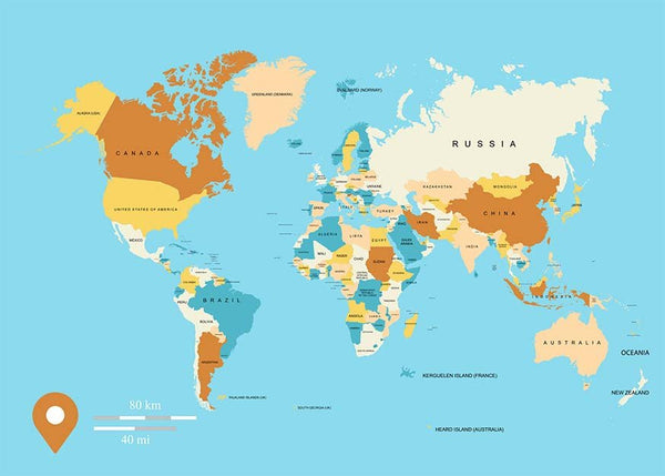World Map - Edible Icing Cake Wrap – printsoncakes